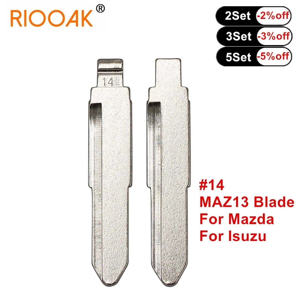 5pcs-Metal-Blank-Uncut-Key-Blade-14-MAZ13-Flip-KD-VVDI-Remote-Key-Blade ...