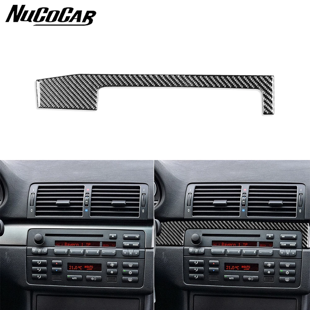 For-BMW-E46-1998-2005-Carbon-Fiber-Central-control-instrument-Panel ...