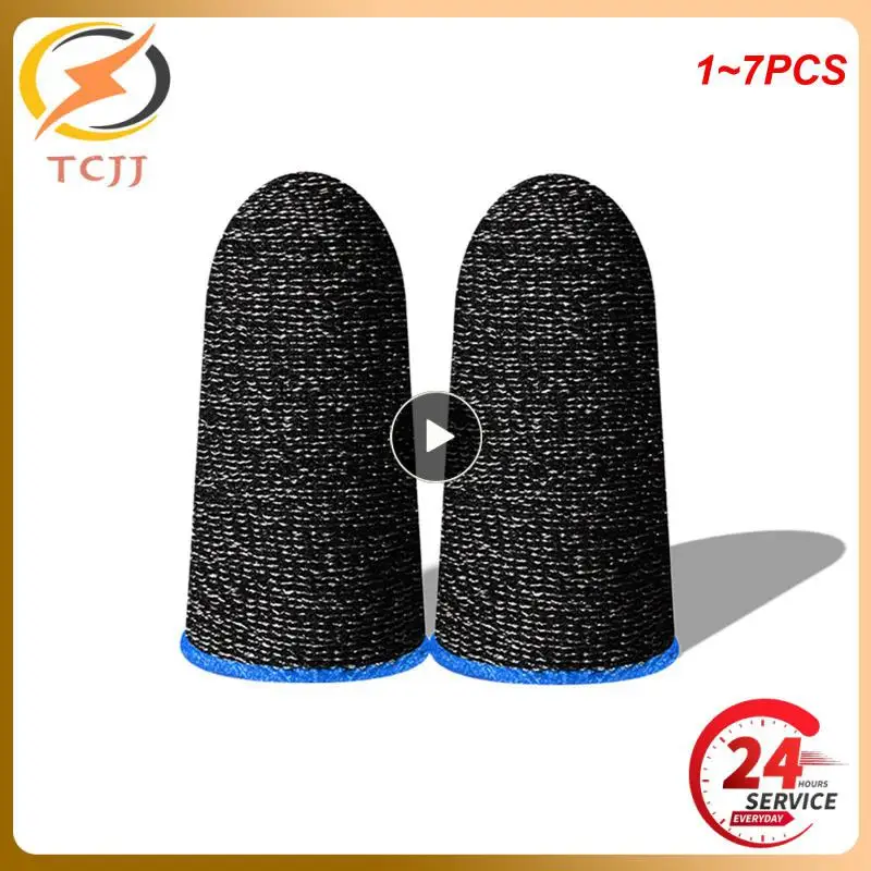 1-7PCS-Pair-For-PUBG-Gaming-Finger-Sleeve-Breathable-Fingertips-Sweatproof-Anti-slip-Fingertip ...