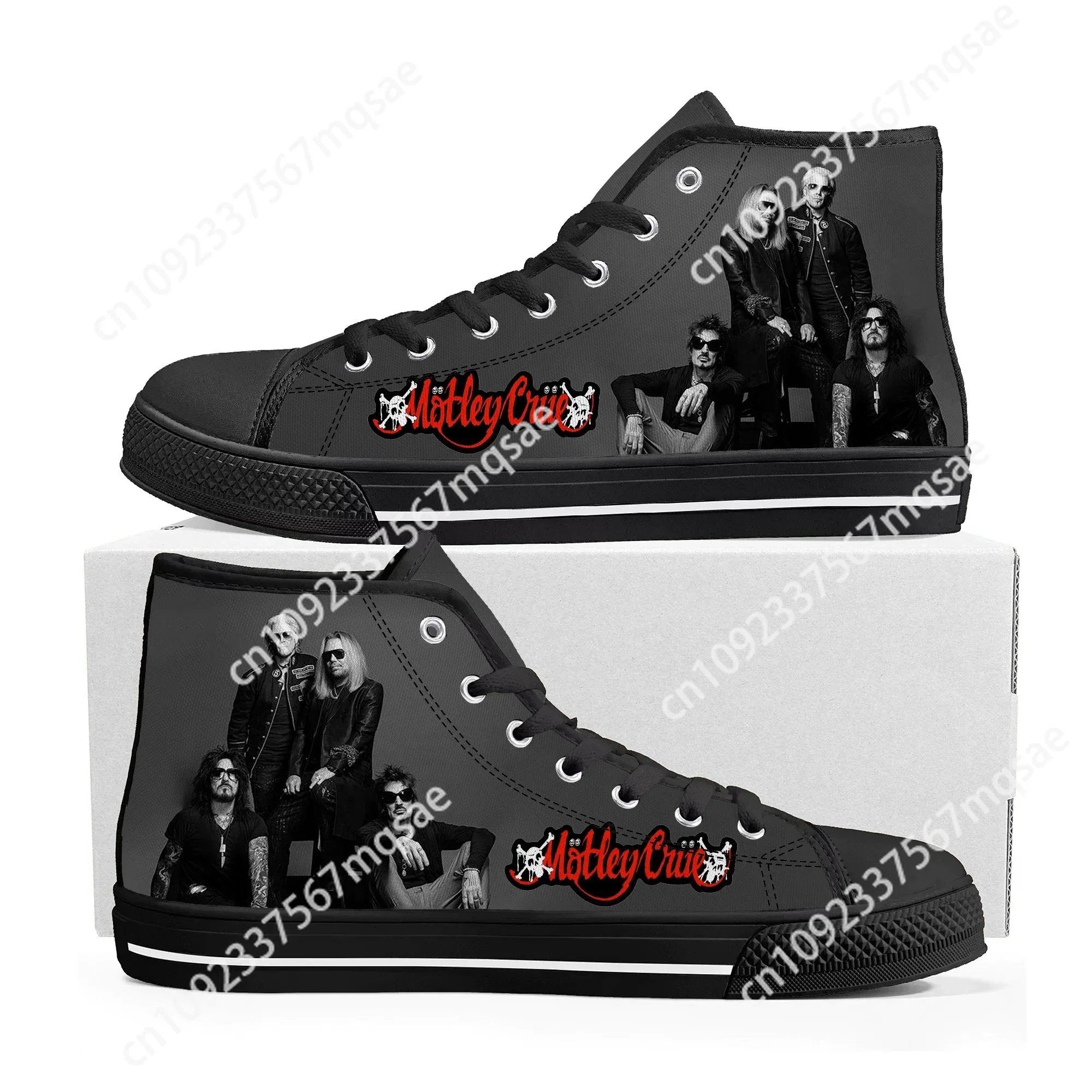 Band-80S-Metal-Vintage-High-Top-Sneakers-Mens-Womens-Teenager-Crue ...