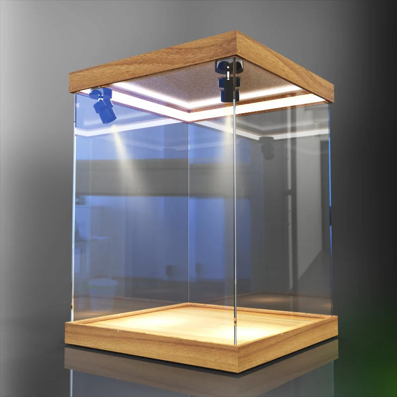 Stackable-Acrylic-Display-Case-with-Light-Assemble-Storage-Box ...