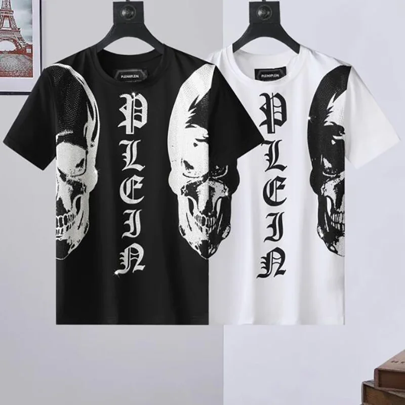 PLEINXPLEIN-plein-design-brand-summer-style-cotton-men-black-pp-T-shirt ...