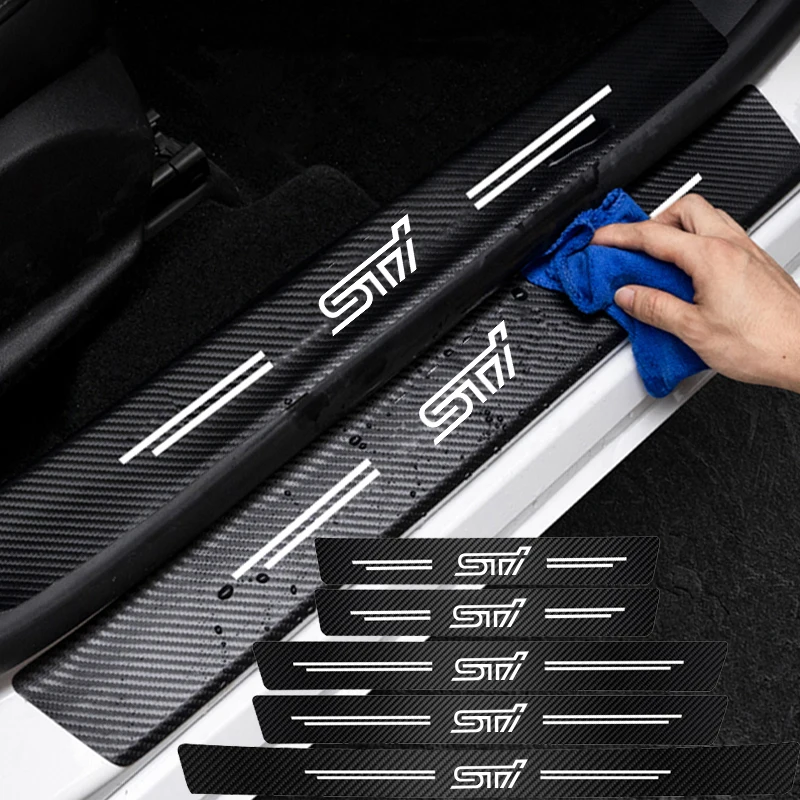 5Pcs Car Threshold Door Sill Protector Anti Scratch For Subaru STI ...