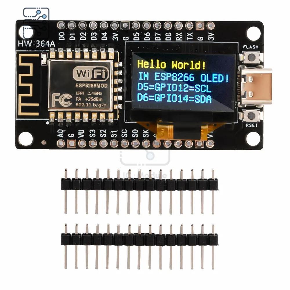 Placa De Desenvolvimento Nodemcu Esp8266 Módulo Serial Wifi Tela Oled