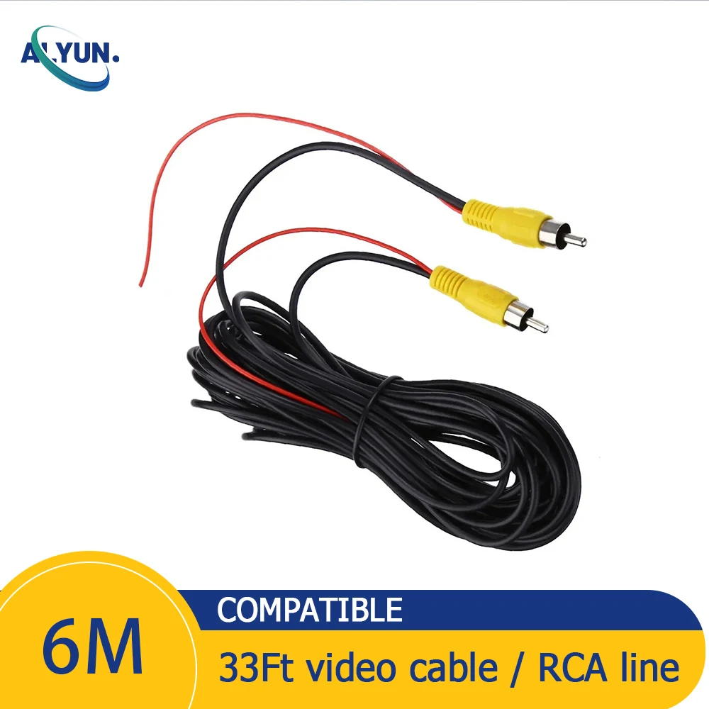 6M-Car-Auto-RCA-Extension-Video-Cable-Rear-View-Backup-Camera-Detection ...
