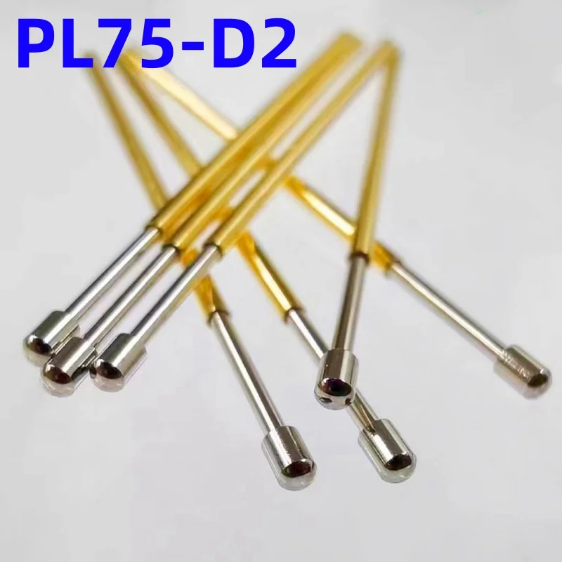 100PCS Spring Test Probe PL75-D2 Test Pin PL75-D Nickel-Plated Round ...
