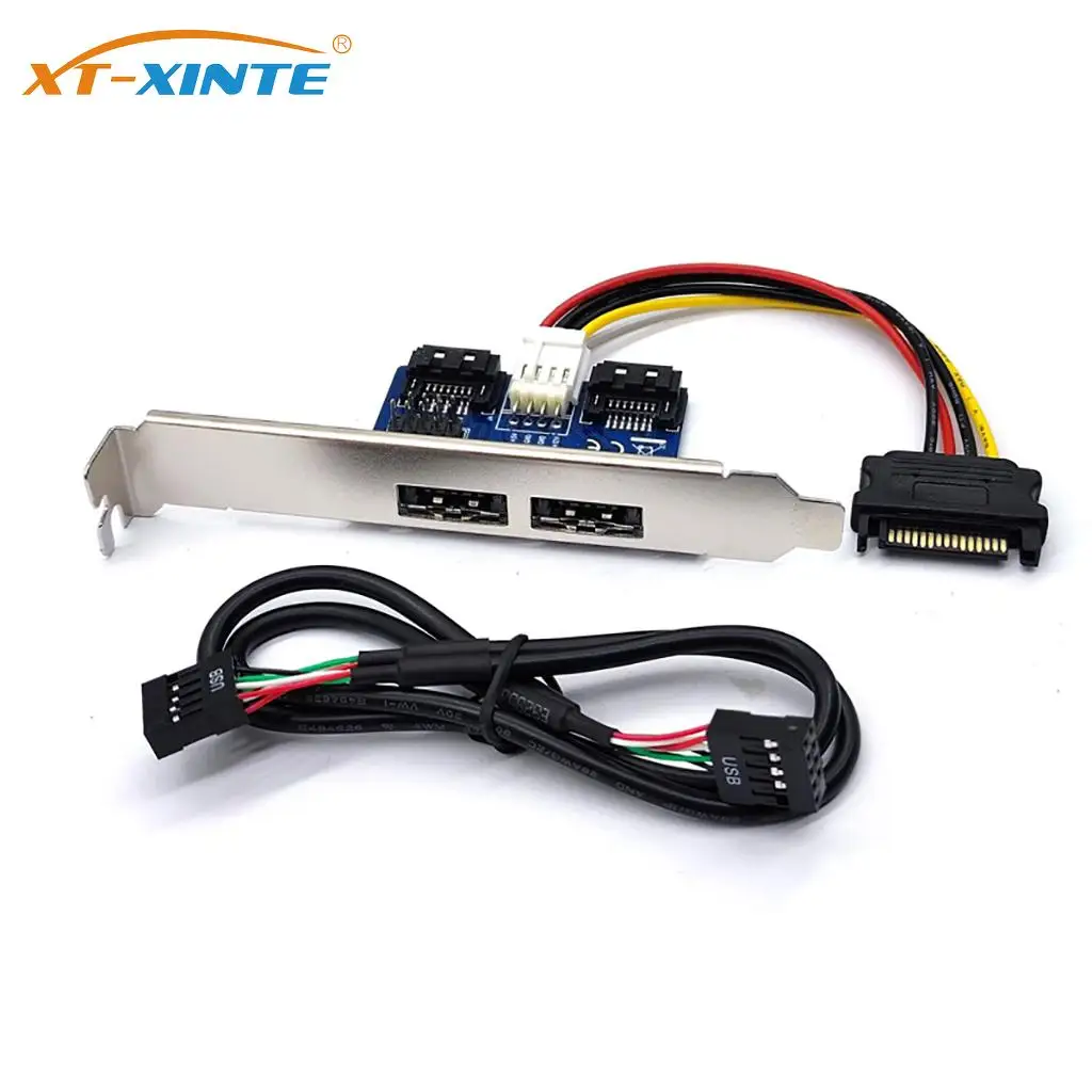 Dual-Port-SATA-to-Power-eSATA-eSATAp-9Pin-to-USB-2-0-Converter ...