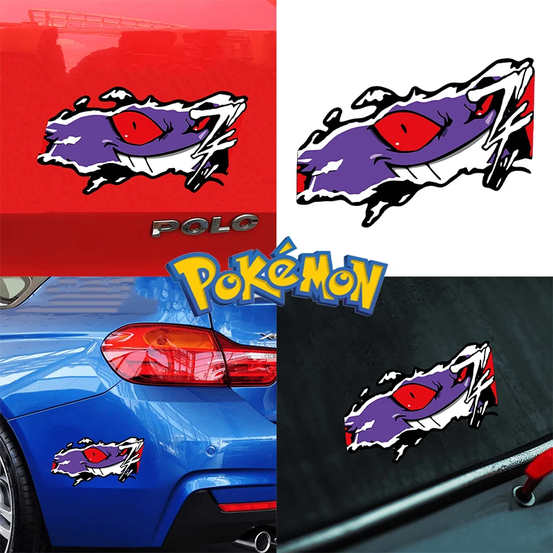 Pokemon-Gengar-Cartoon-Reflective-Warning-Sticker-Anime-Car-Motorcycles ...