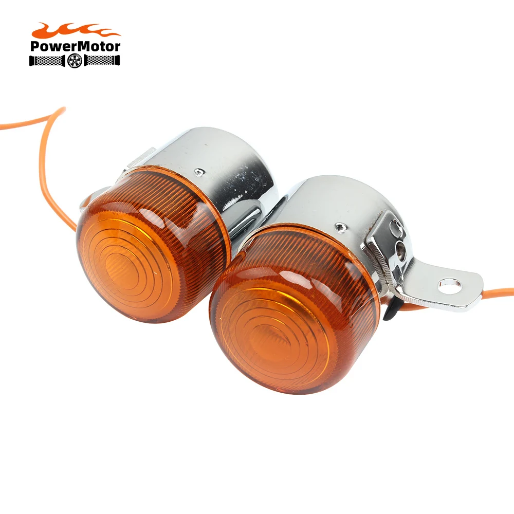 2PCS Motorcycle Turn Signal Light Amber Blinker Flash Lamp For Harley ...