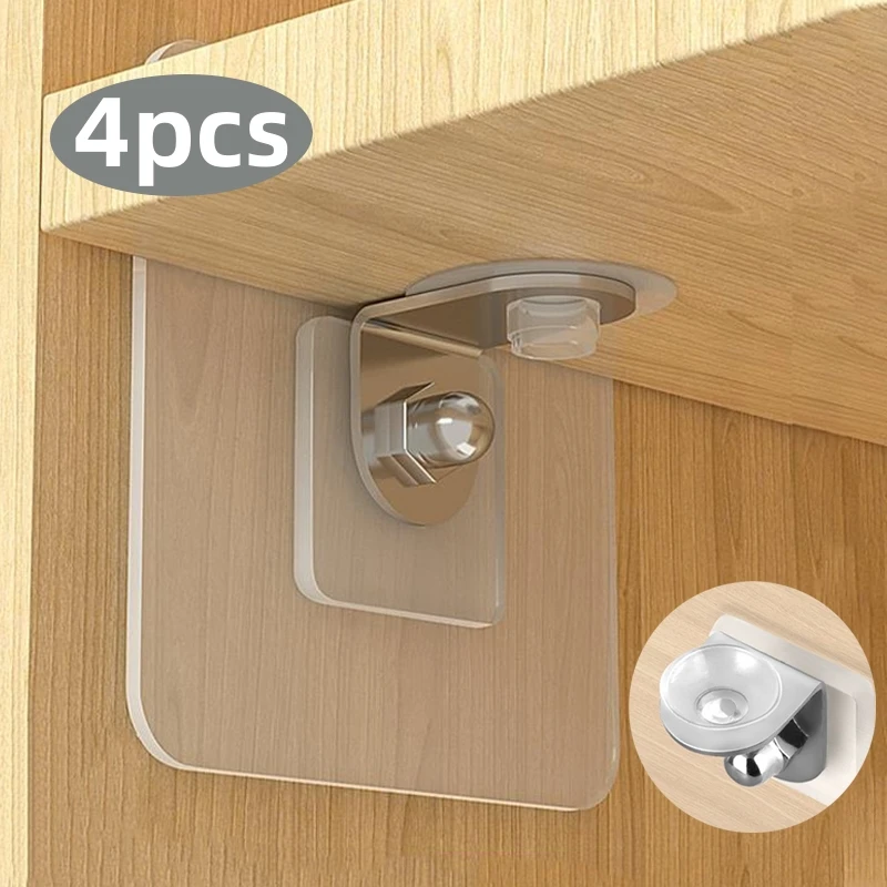 4PCS-Stainless-Steel-Shelf-Support-Adhesive-Shelves-Clips-Strong ...
