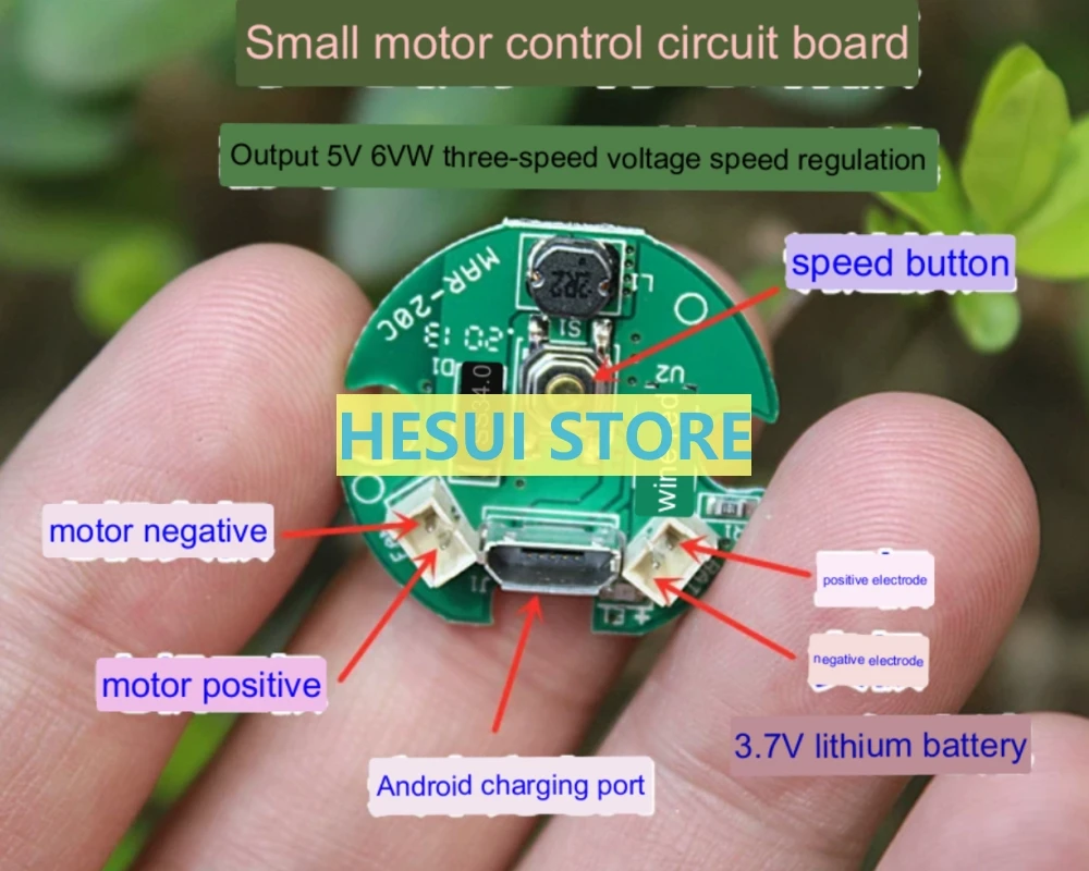 1-5-10pcs-small-motor-control-circuit-board-three-speed-output-5V-6V-7V ...