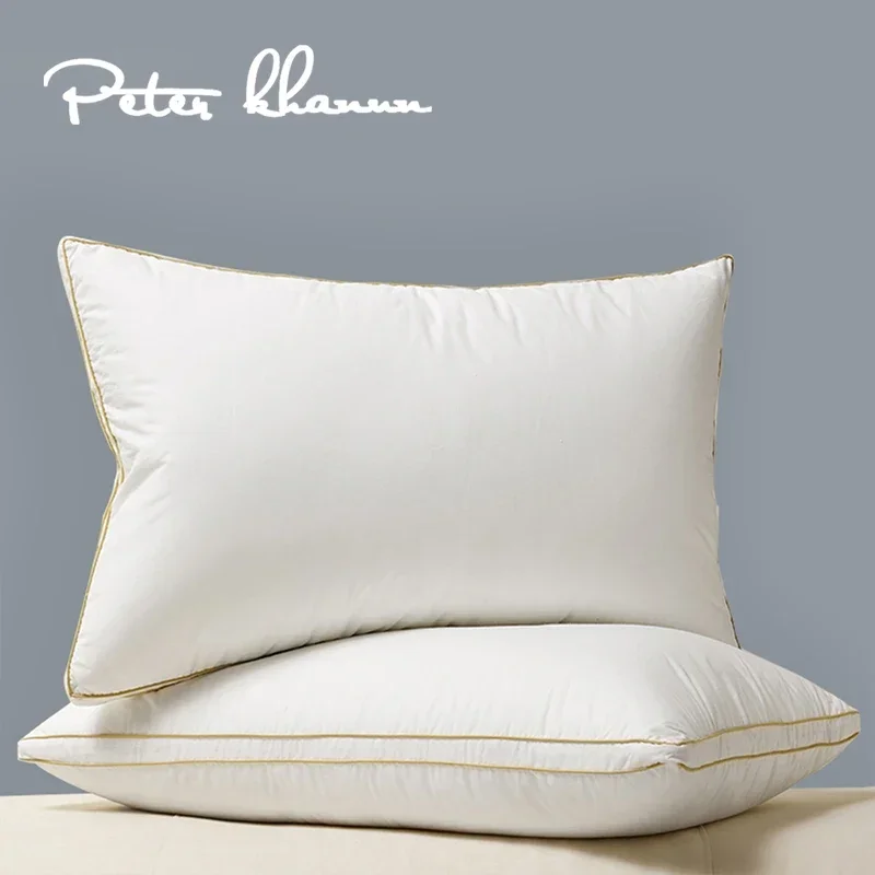 Peter-Khanun-Luxurious-Goose-Down-Pillow-Neck-Pillows-For-Sleeping-Bed ...