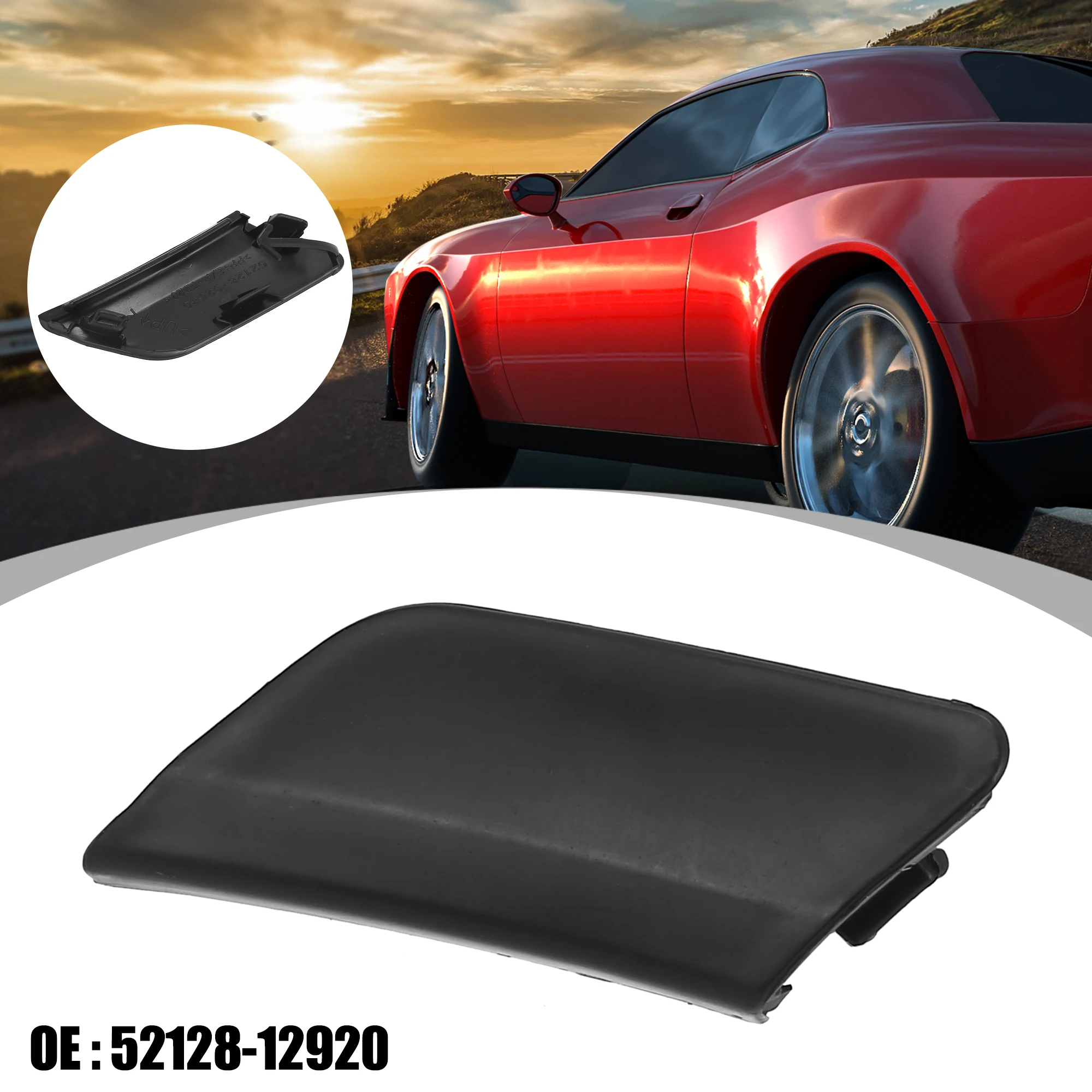 Uxcell Black Front Left Bumper Tow Hook Towing Eye Cover Cap ...