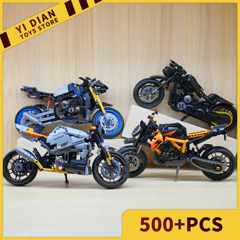 1-8-Motorbike-Bricks-Model-MOC-Sets-Classic-Racing-Moto-Building-Blocks ...