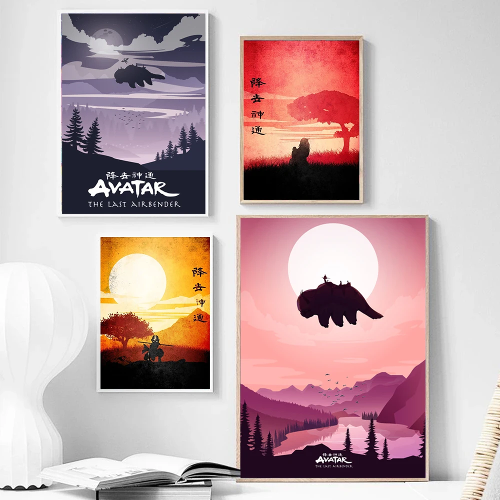 Avatar-The-Last-Airbender-Poster-Canvas-Painting-Minimalist-Poster-and ...