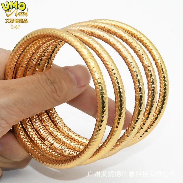 Simple Plain Gold Bangles Designs