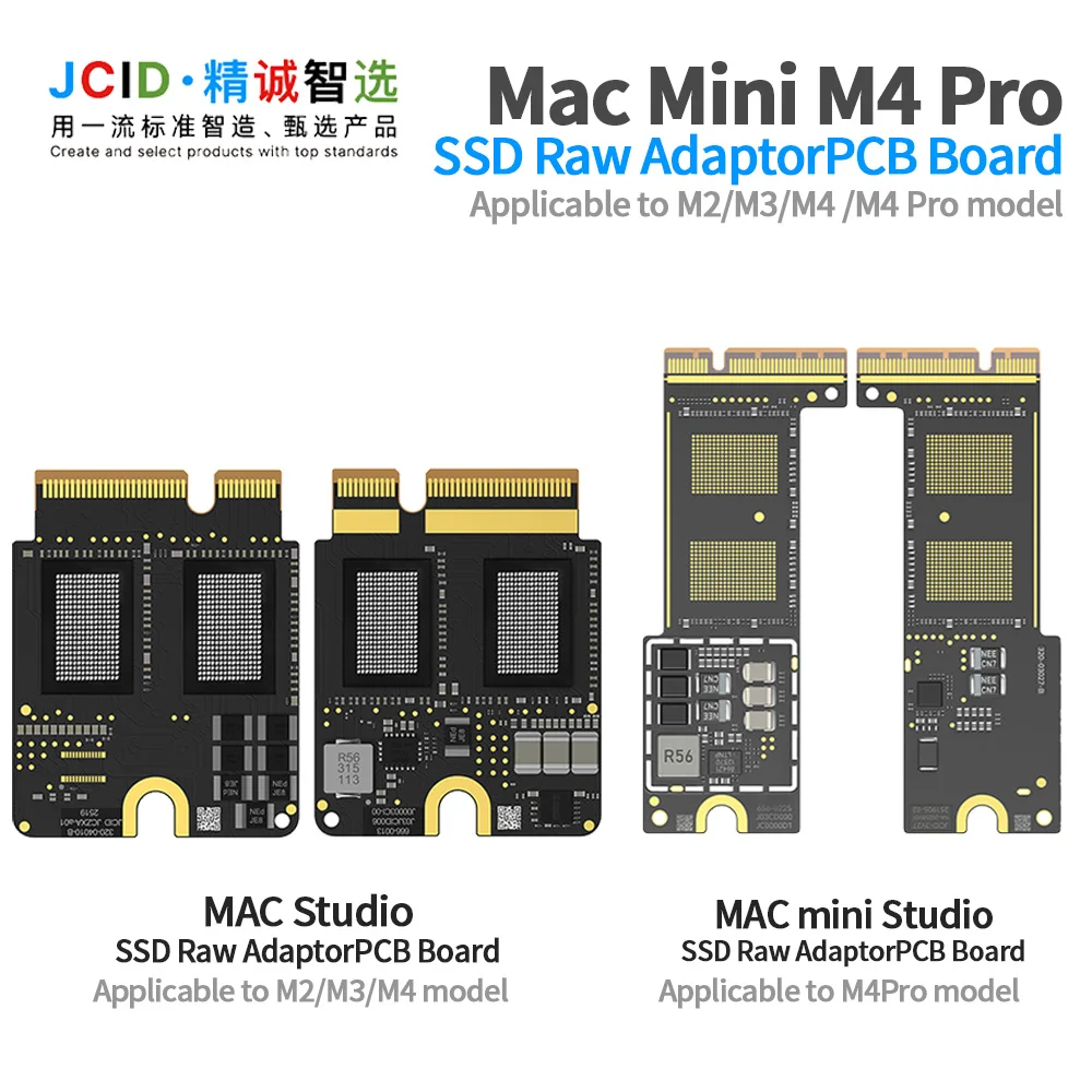JCID Mac M4 Pro Studio 1:1 10층 SSD Raw 어댑터 PCB 보드 (Mac Studio M2/M3/M4 ...