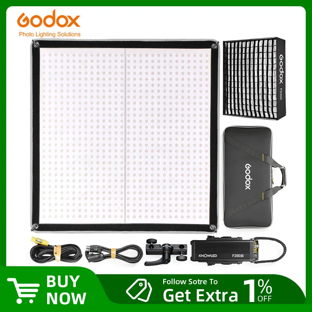 Godox-F200Bi-F400Bi-F600Bi-Flexible-LED-Mat-2700K-8500K-Bi-Color-CRI-96 ...