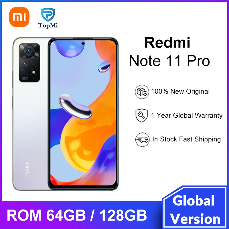 Global Version Xiaomi Redmi Note 11 Pro Nfc Cellphone 108mp Camera Mtk ...