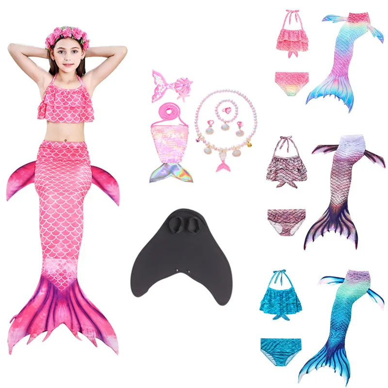 Mermaid-Bikini-Swimming-Cosplay-Little-Mermaid-Tail-For-Children ...