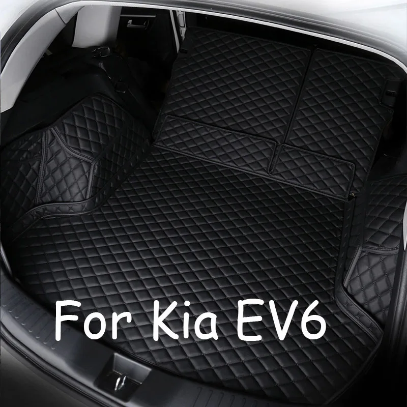 Car Rear Trunk Mats Car Mat For Kia EV6 CV 2022 2023 2024 Leather Trunk ...