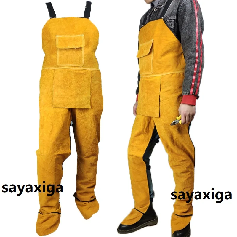 Leather Welder Apron Fireproof Safety - Work Safety Direct