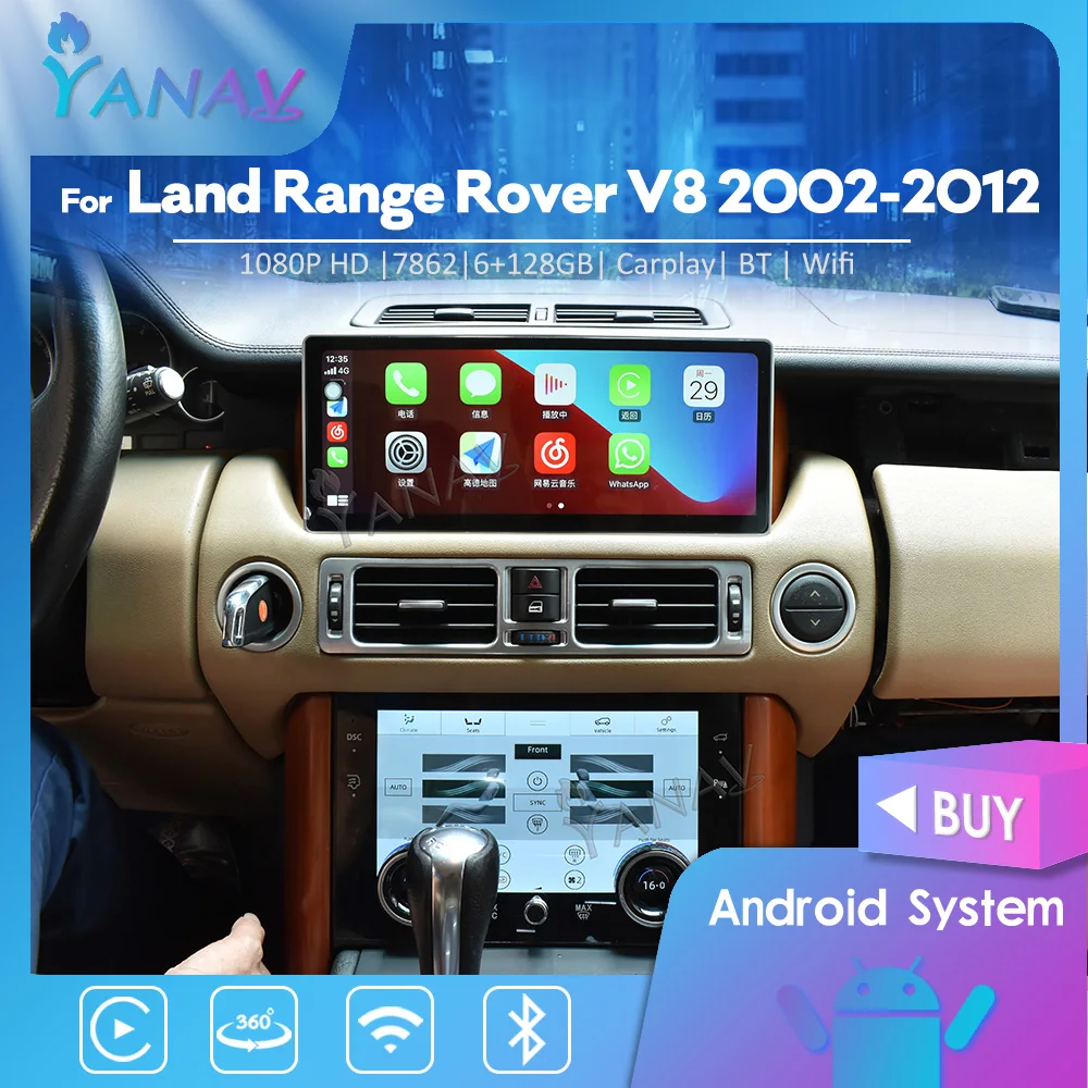 Android-12-0-Car-Radio-For-Land-Range-Rover-V8-L322-2002-2012-GPS ...
