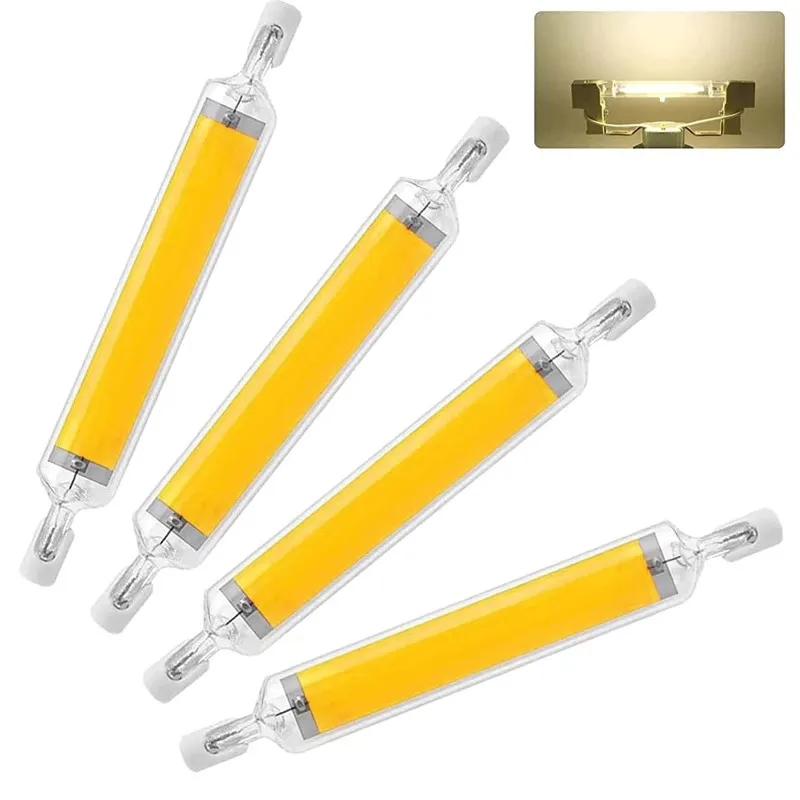 R7S LED COB szkło żarówka rurowa 78MM 118MM żarówka Corn J118 J78 ...