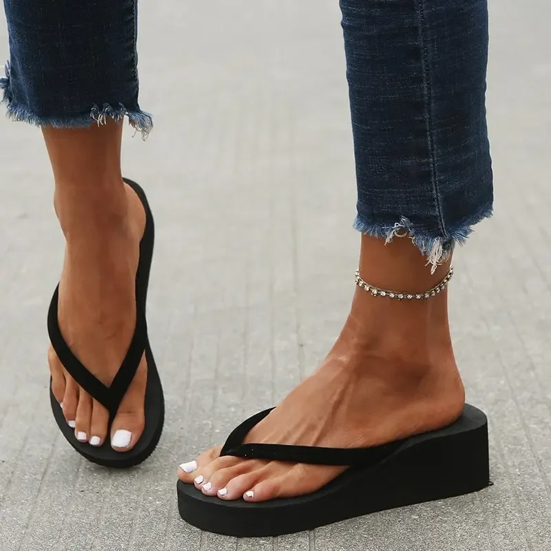 Zapatillas bohemias para mujer, sandalias de plataforma con cuñas ...
