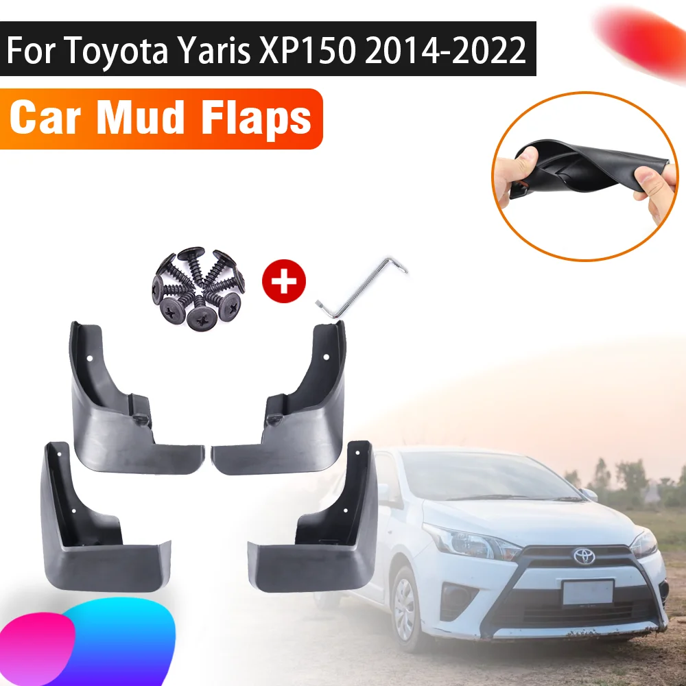 4x-Mudguards-For-Toyota-Yaris-2022-Accessories-Hatchback-XP150-2014 ...