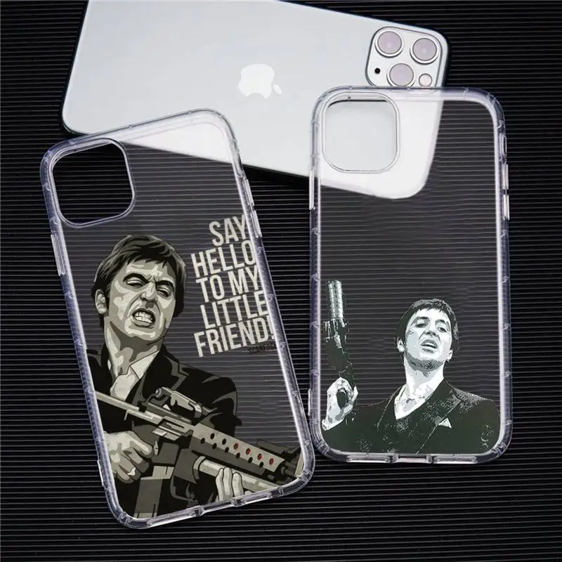 Scarface-1983-film-Al-Pacino-Phone-Case-Transparent-soft-For-iphone-12 ...