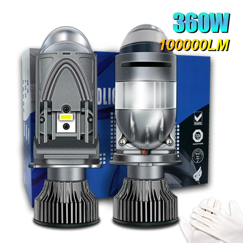 2Pcs-High-Power-Double-Mini-Lens-H4-LED-Headlight-Bulb-Projector-Head ...