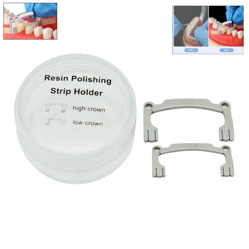 5x2 PCS/box Dental Polishing Strip Holder Set Metal Hand Held Finishing ...