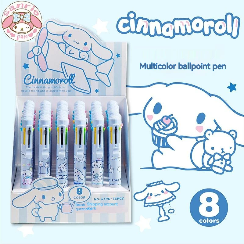 Sanrio-Cartoon-Cinnamonroll-Ballpoint-Pen-8-color-Students-Press-Pen-0 ...