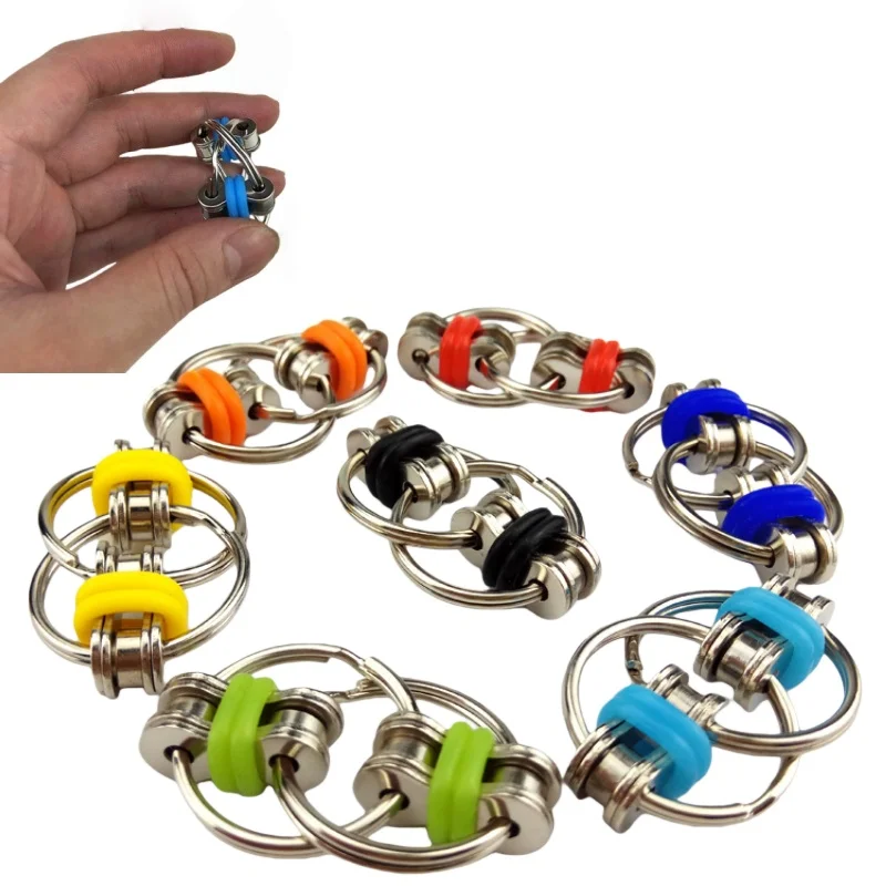 Cubo Fidget Metálico con Cadena Giratoria, Juguete Sensorial Antiestrés ...