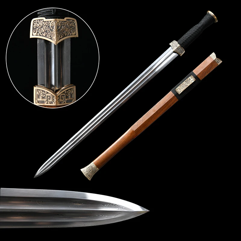 Han Dynasty Chinese Sword Folded Steel Blade Hand Forged Grinding ...
