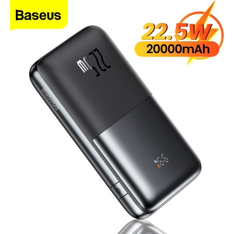 Baseus 22.5W Power Bank 20000mAh Portable Charging External Battery ...