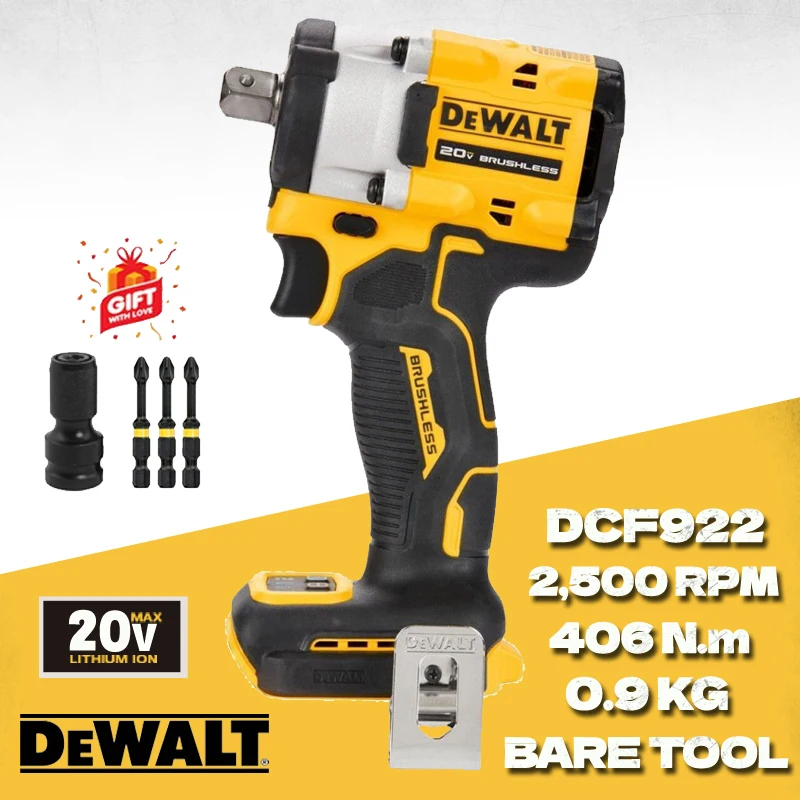 DEWALT DCF922B ATOMIC 20V 1/2 in Cordless Impact Wrench With Detent Pin ...
