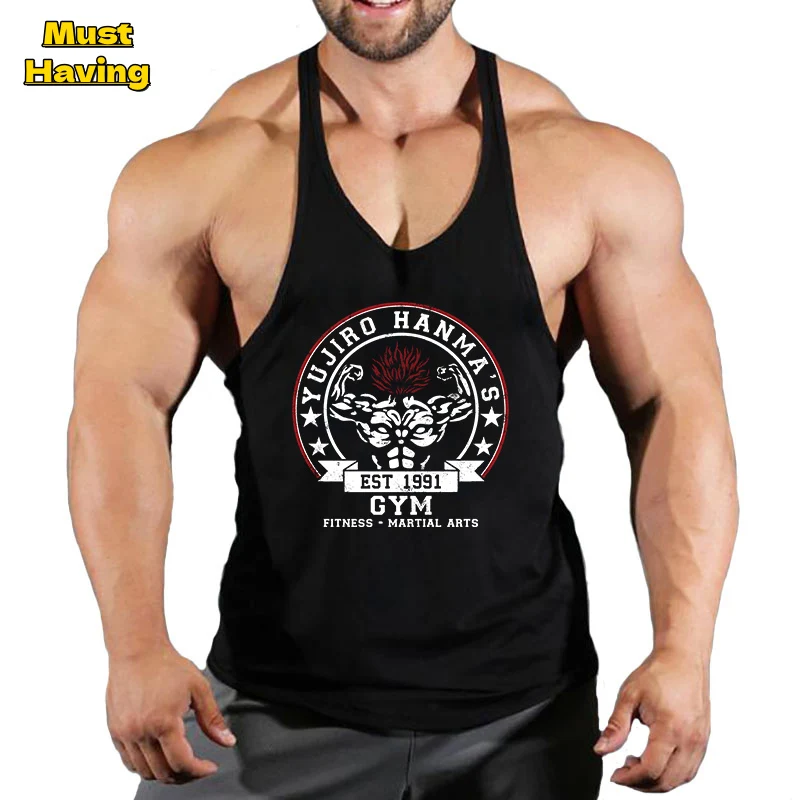 Anime-Baki-Print-Stringer-Tank-Top-for-Men-Athletic-Y-Back-Vest-Tops ...