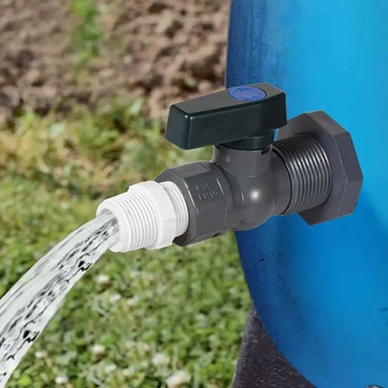 Outdoor Water Spigot Rain Barrel Kit PVC Rainwater Accessories ...