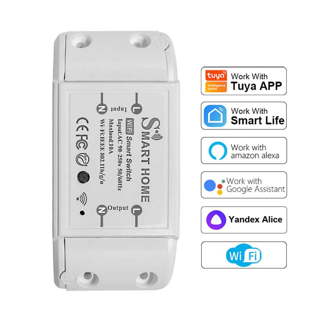 Smart Home Wifi Wireless Remote Switch Breaker Domotica LED Light ...