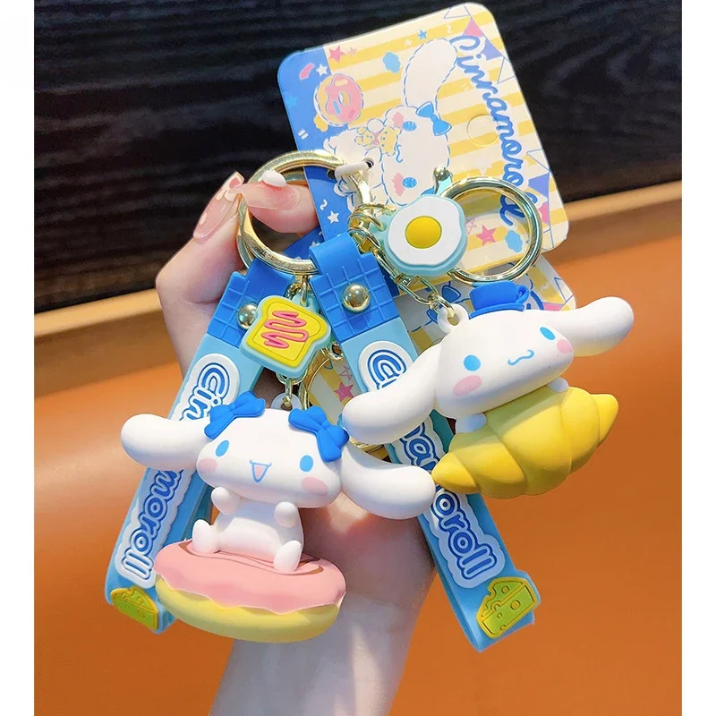 New Cinnamoroll Keychain Kawaii Women Backpack Pendant Anime Figure ...