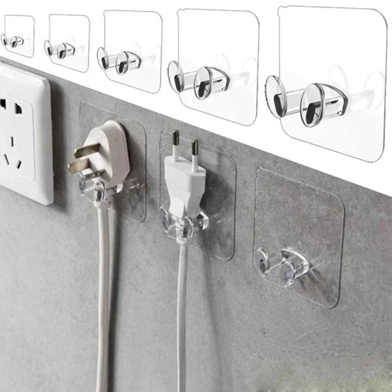 Wall Storage Hook Punch-free Power Plug Socket Holder Kitchen Stealth ...