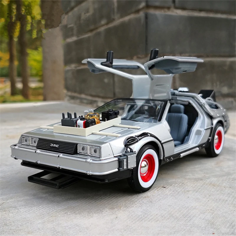 Welly-1-24-DMC-12-DeLorean-Time-Machine-Back-to-the-Future-Car-Model ...