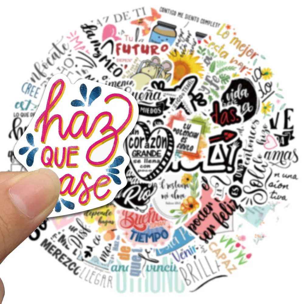 Pegatinas-de-frases-motivadoras-en-espa-ol-calcoman-a-inspiradora-para ...