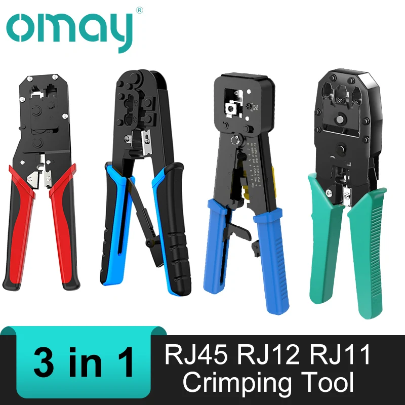 OMAY RJ45 Crimper RJ11 Crimping Tool Ethernet Network LAN Cable Crimper ...