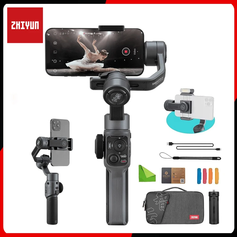 Zhiyun-Smooth-5-3-Axis-Gimbal-Stabilizer-Anti-Shake-Selfie-Stick-With ...