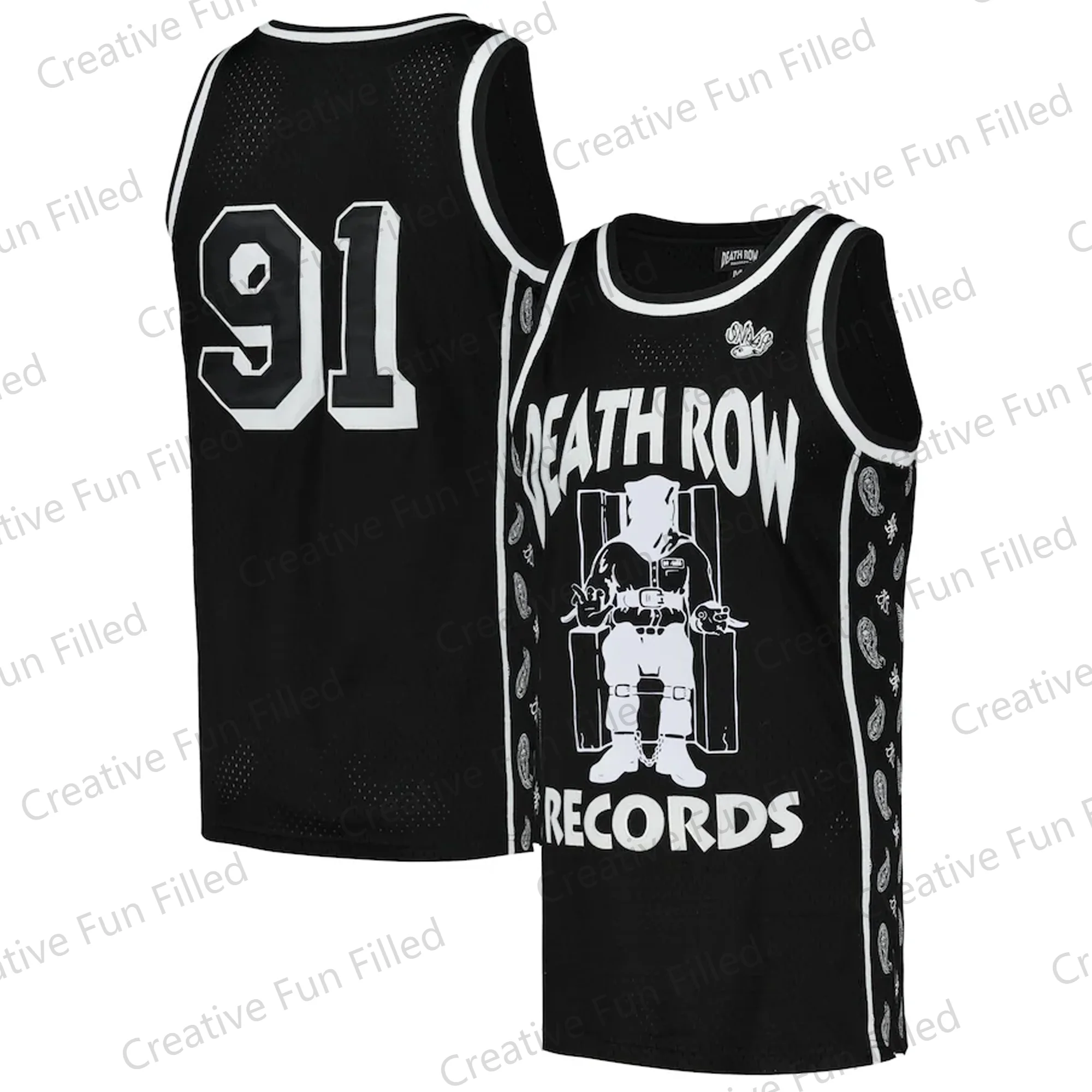 2024-Vintage-Hip-Hop-Death-Row-Records-Basketball-Jersey-Edition-Vest ...