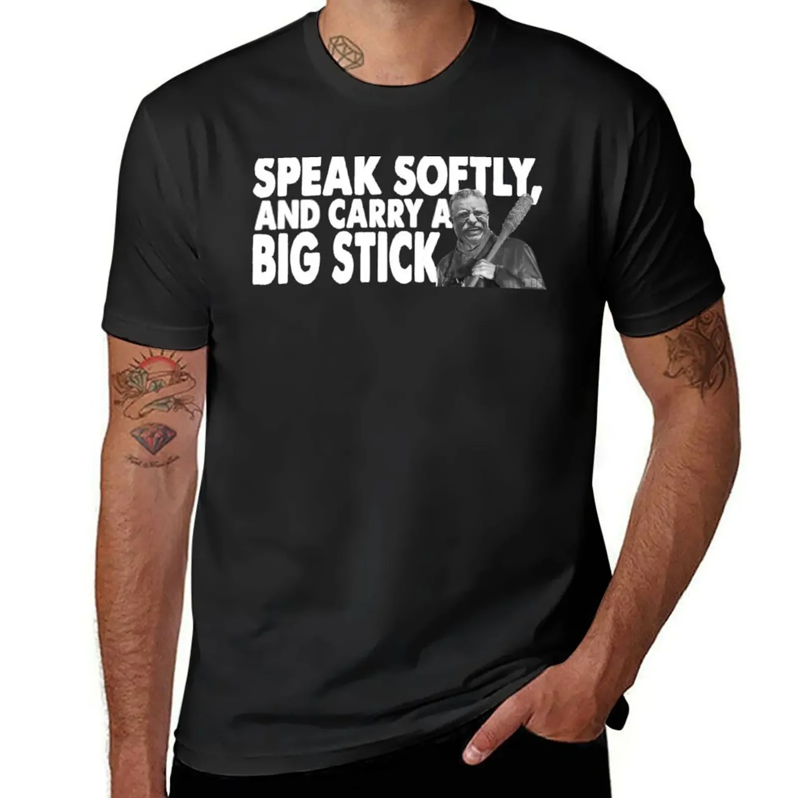 Negan-Roosevelt-Speak-Softly-and-Carry-a-Big-Stick-T-Shirt-rapper ...