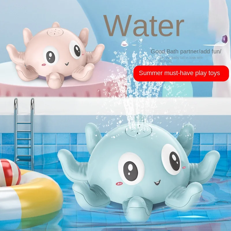 Bath-Toy-Bathroom-Automatic-Induction-Water-spray-Small-Octopus ...